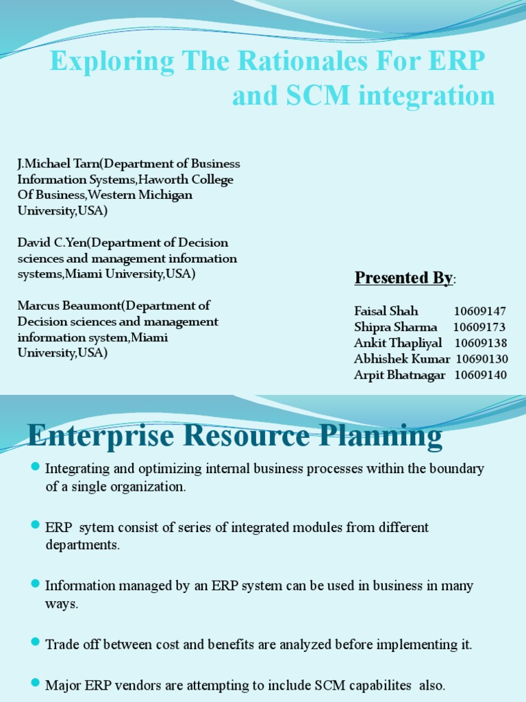 Enterprise Resource Planning | PDF | Enterprise Resource Planning ...