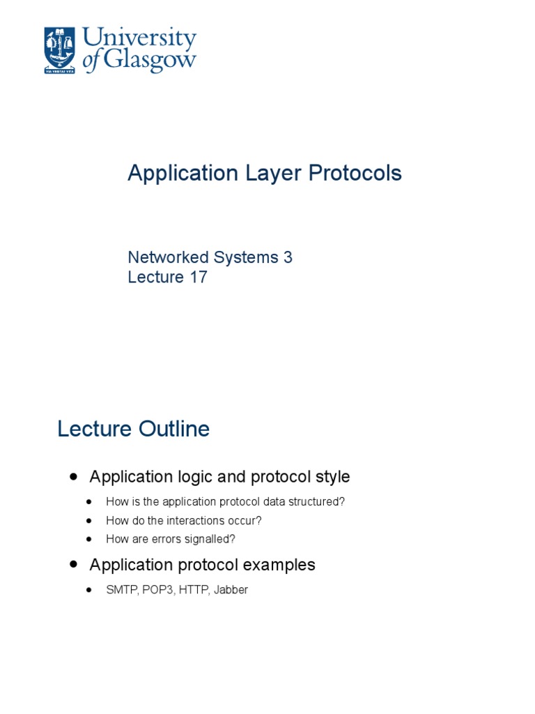 Application Layer Protocols: Networked Systems 3 | PDF | Hypertext Transfer Protocol | Computer ...