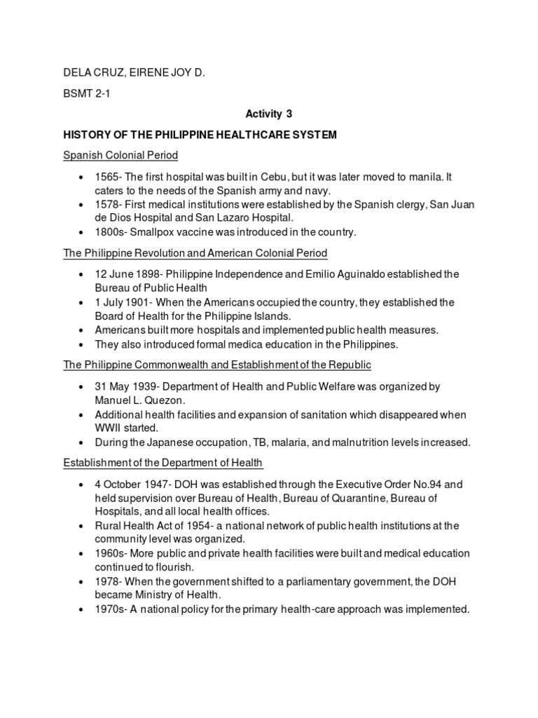Philippines Health Care System | PDF | Economics Of Service Industries ...