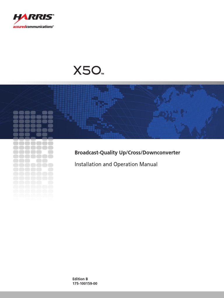 Broadcast-Quality Up/Cross/Downconverter: Installation and Operation ...