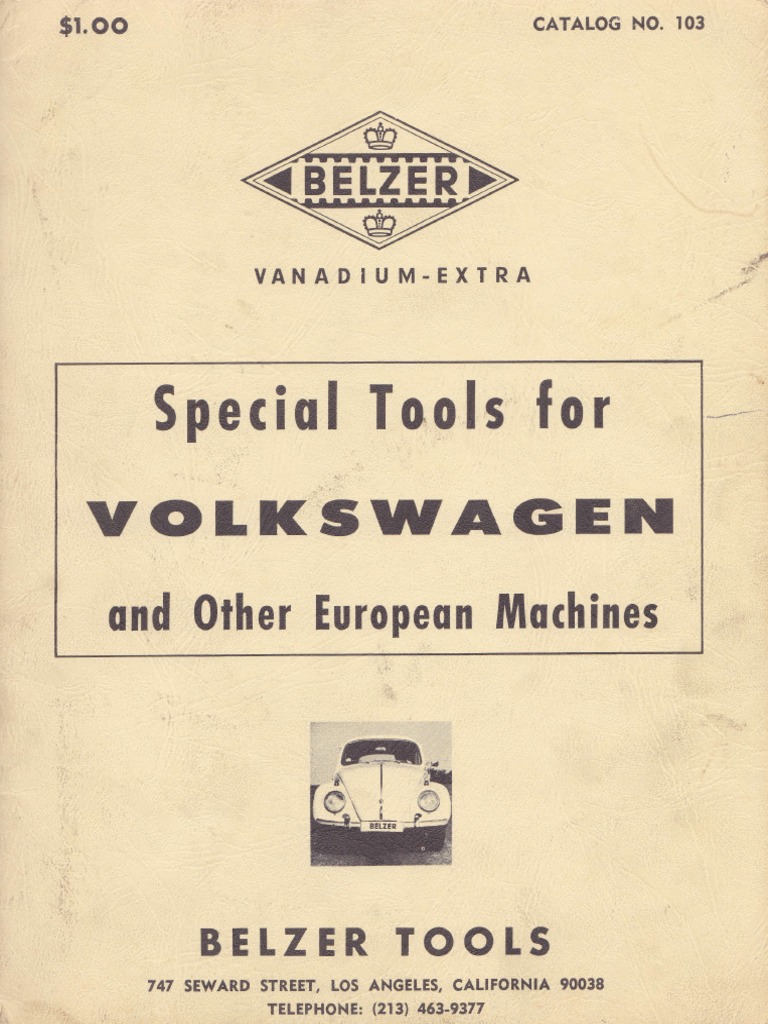 Belzer Tools Catalog No 103 | PDF | Vehicle Technology | Vehicle Parts