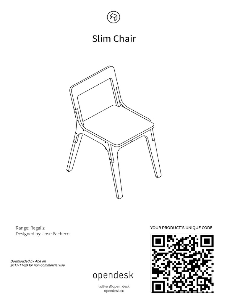 Slim Chair Assembly Instructions | PDF | Drill | Woodworking