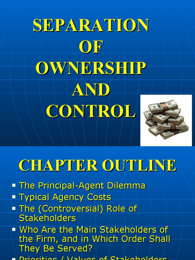 Chapter2-Separation of Ownership and Control | PDF | Law Of Agency ...