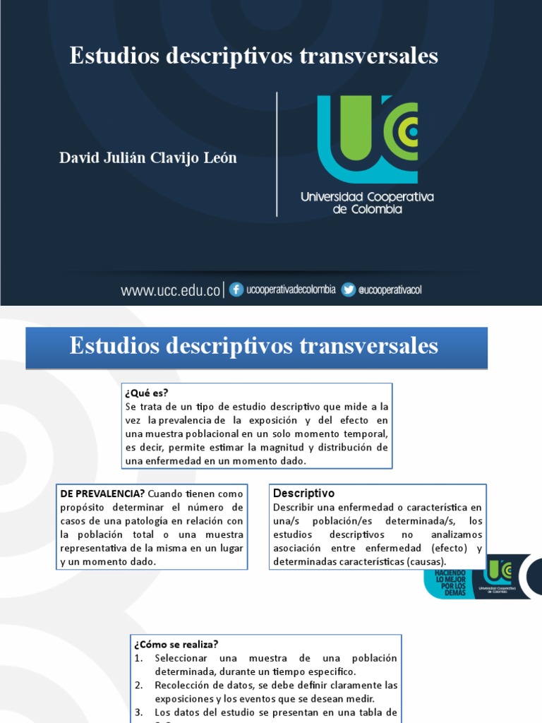 Estudio Descriptivo Transversal | PDF | Predominio | Probabilidad