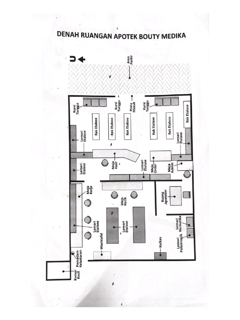 Denah Ruangan Apotek Bouty Medika | PDF