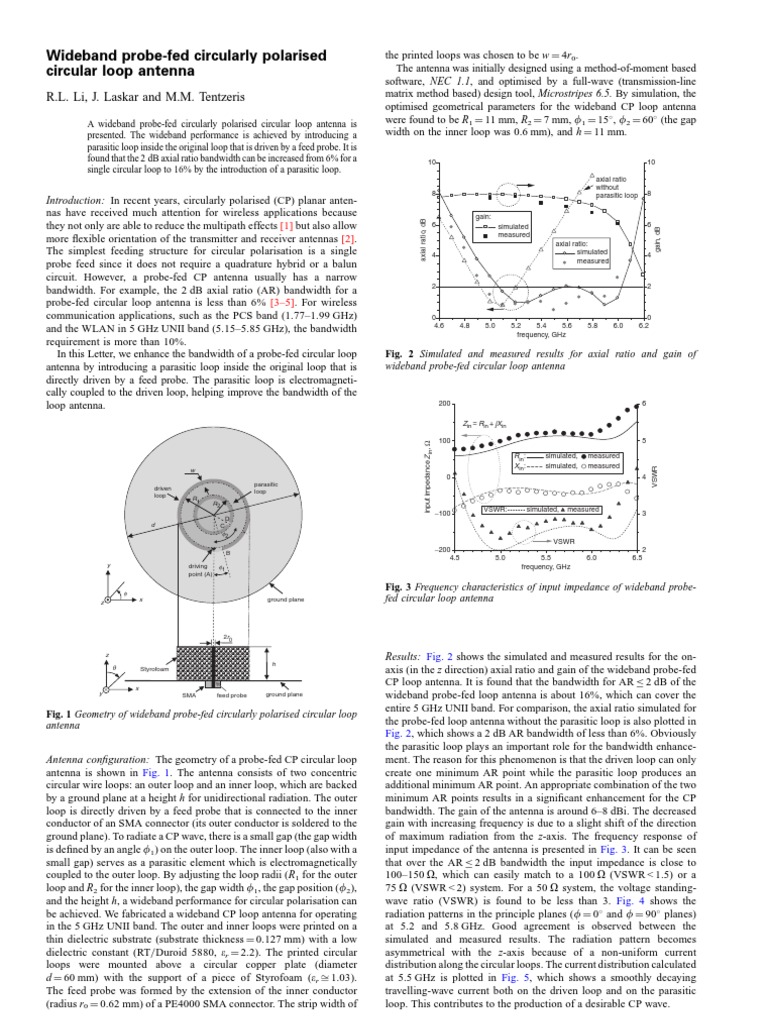 Wideband Open Loop Circular Polarisation | PDF | Bandwidth (Signal ...
