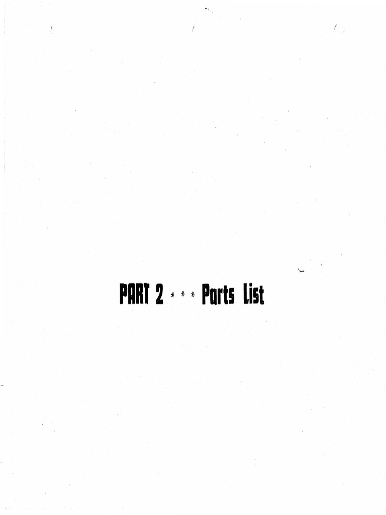 Part 2 (Part List) | PDF