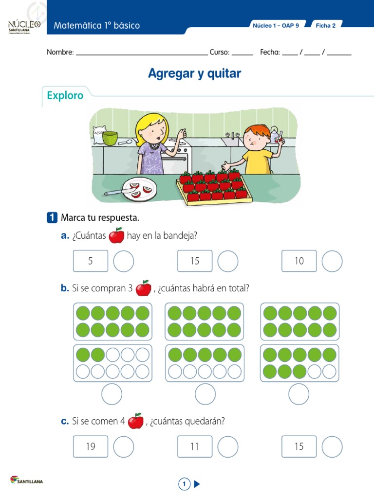 Ficha 2 - Agregar y Quitar | PDF | Enseñanza de matemática | Science