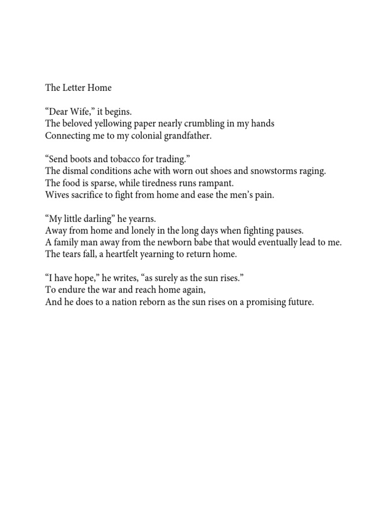 The Letter Home | PDF