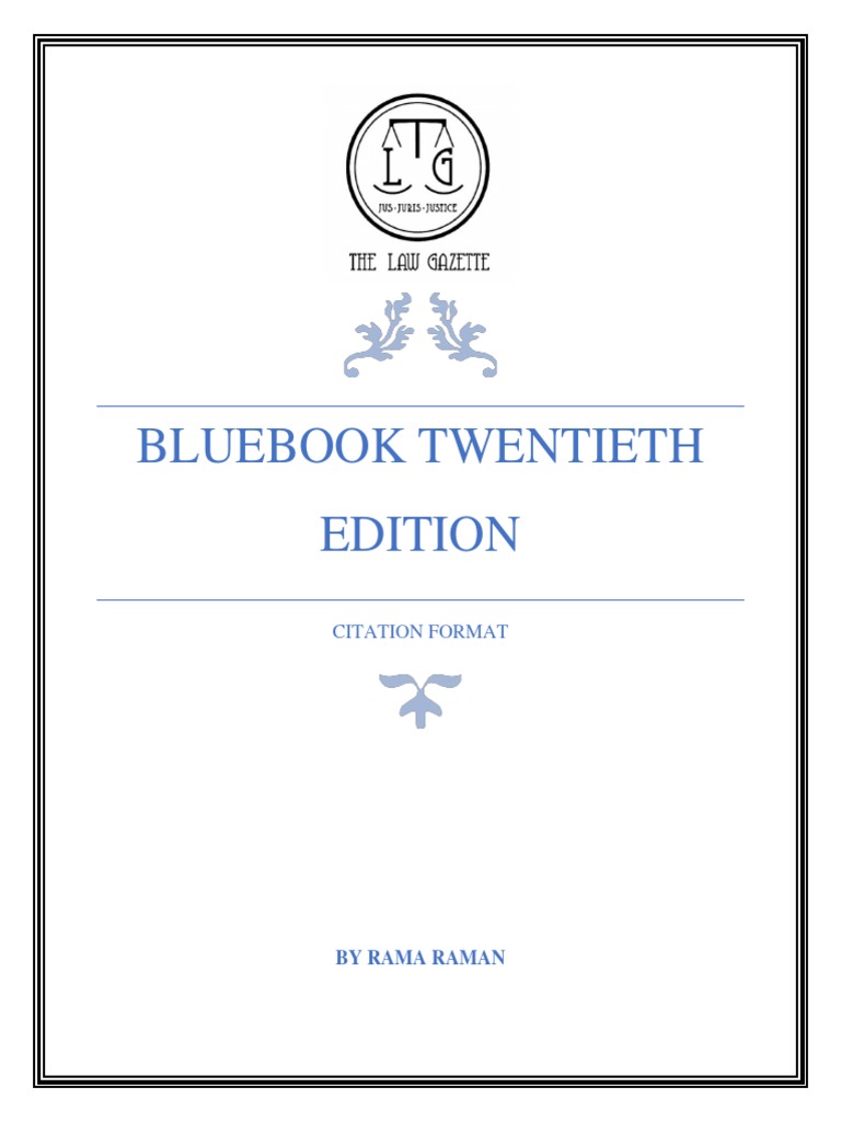 Bluebook Twentieth Edition: Citation Format | PDF | Citation | Justice