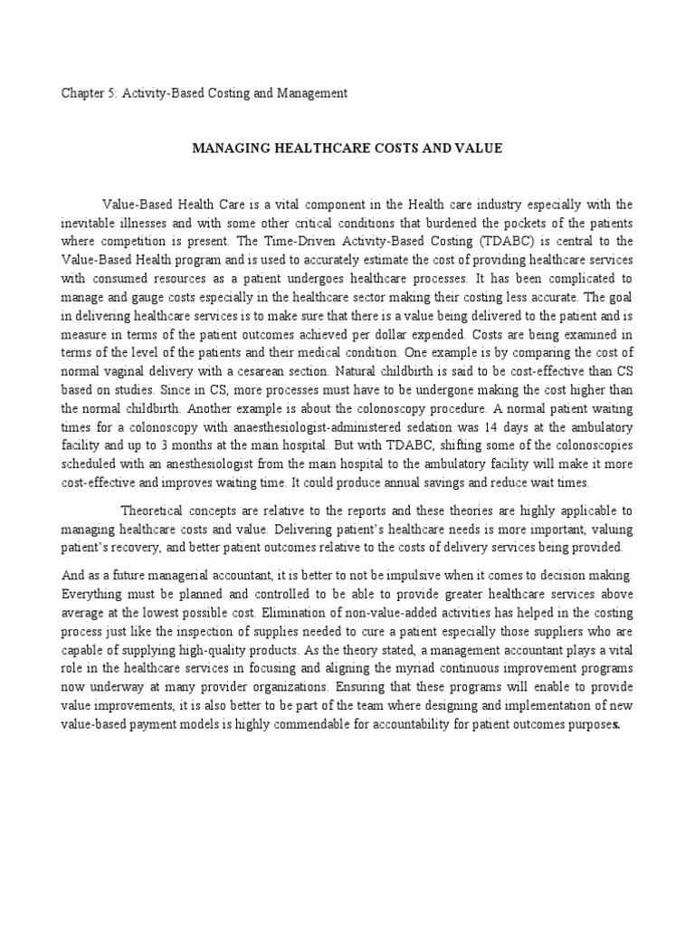 Chapter 5 FINAL | PDF | Healthcare Industry | Patient