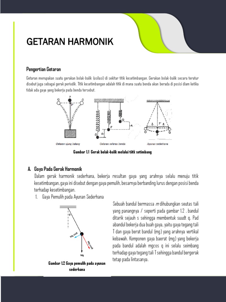 Handout Getaran Harmonik | PDF