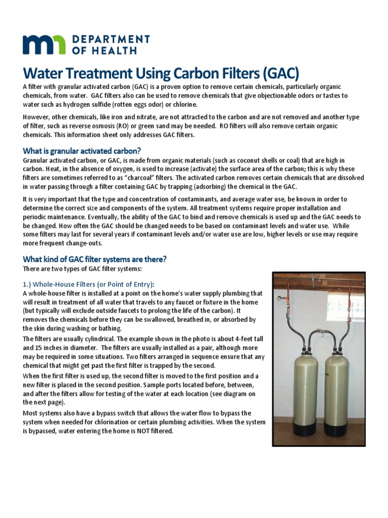 Water Treatment Using Carbon Filters (GAC) : What Is Granular Activated ...