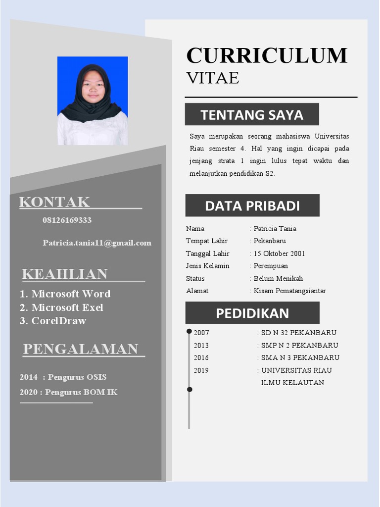 CV Patricia Tania | PDF
