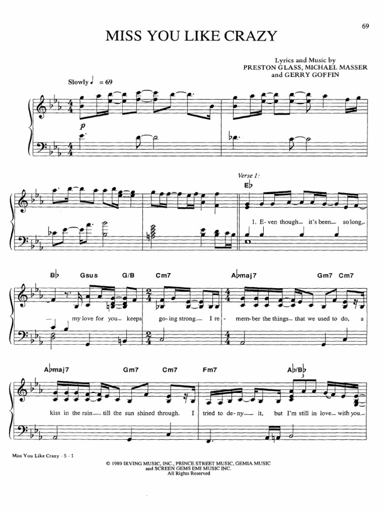 Natalie Cole-Miss You Like Crazy-SheetMusicExchange | PDF