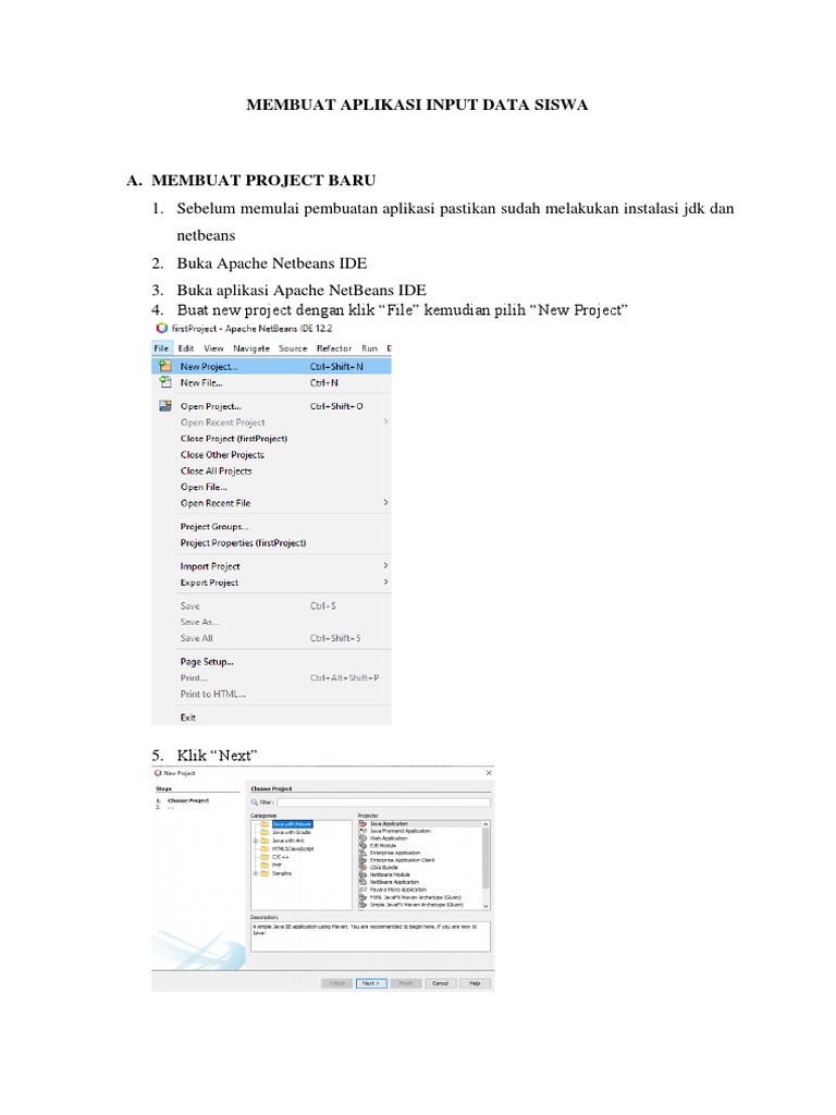 Aplikasi Input Data Siswa Sederhana NetBeans | PDF