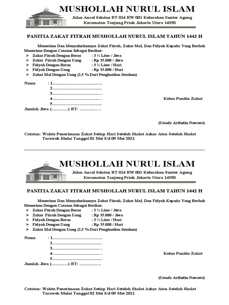 Surat Undangan Zakat Pdf