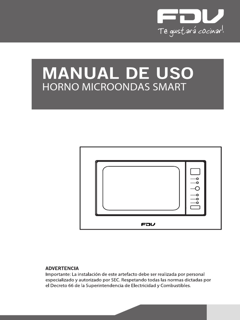 Manual de Uso MICROONDAS FDV | Descargar gratis PDF | Enchufes y tomas de corriente alterna ...