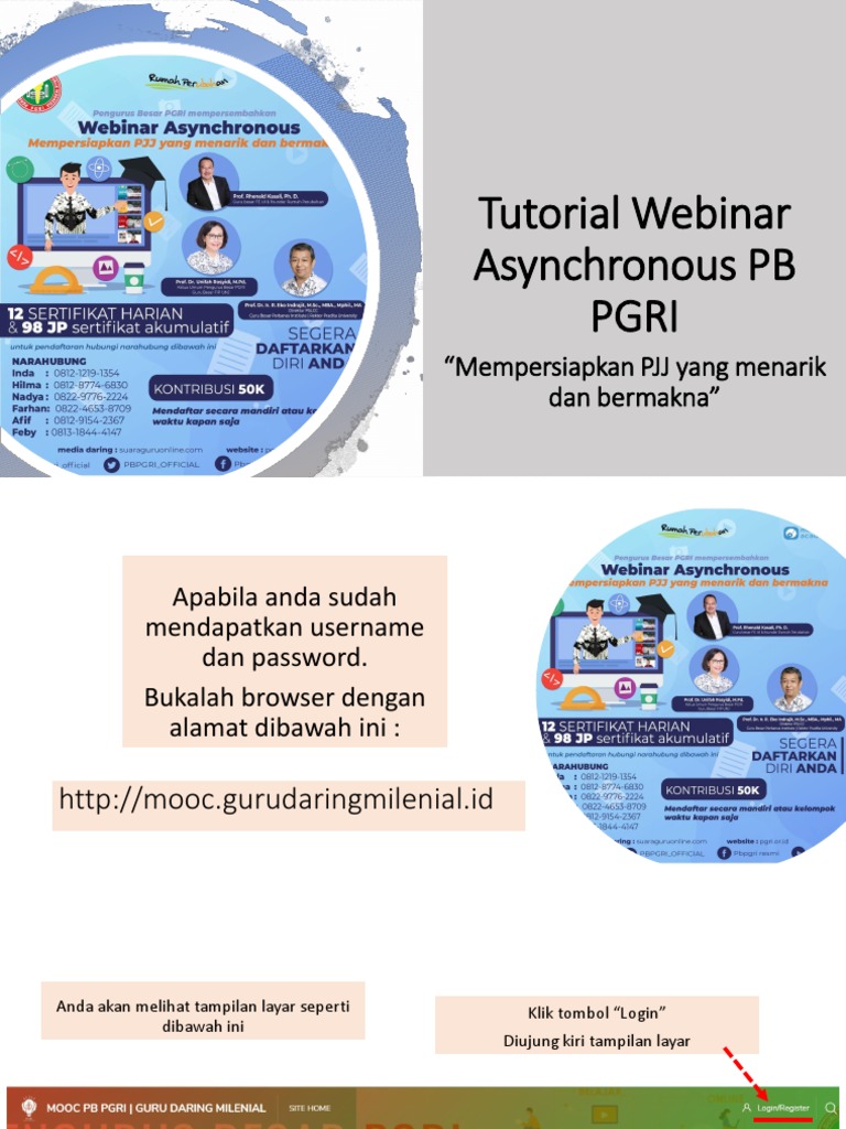 Tutorial Webinar Asynchronous PB PGRI | PDF Tutorial Webinar Asynchronous PB PGRI | PDF