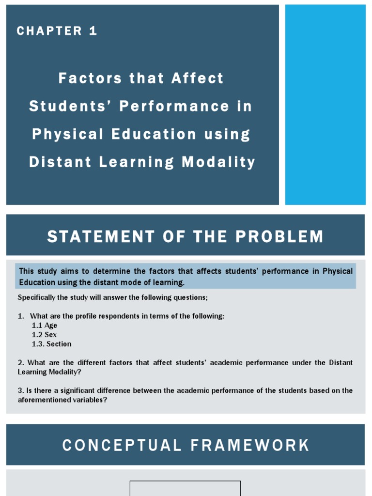 Factors That Affect Students' Performance in Physical Education Using ...