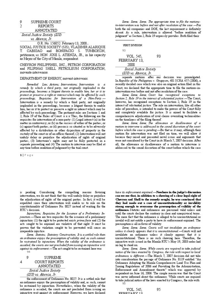5.SJS v. Atienza | PDF | Police Power (United States Constitutional Law ...