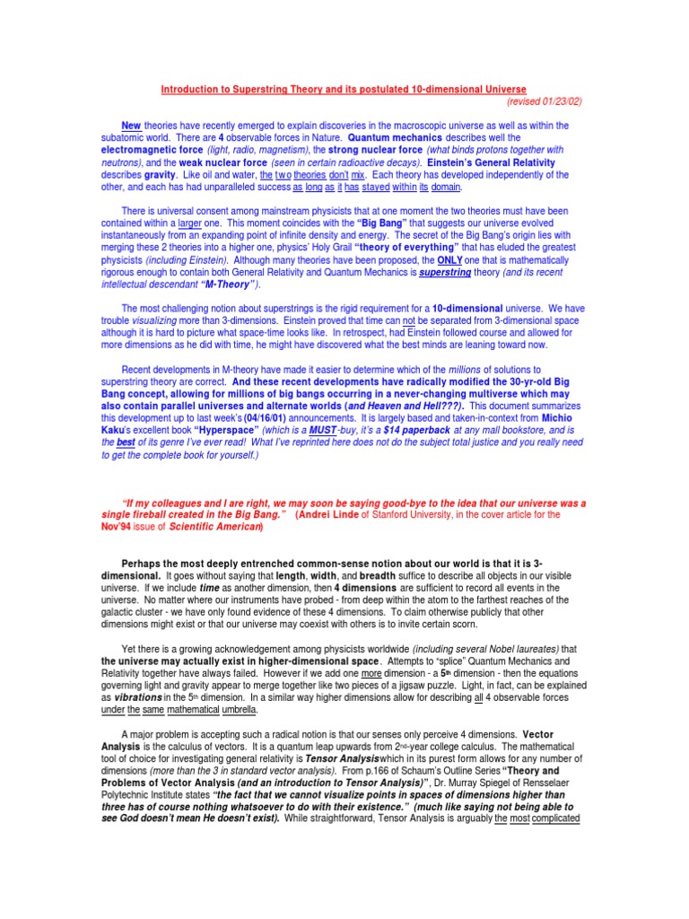 Introduction To Superstrings Theory PDF | PDF | String Theory ...