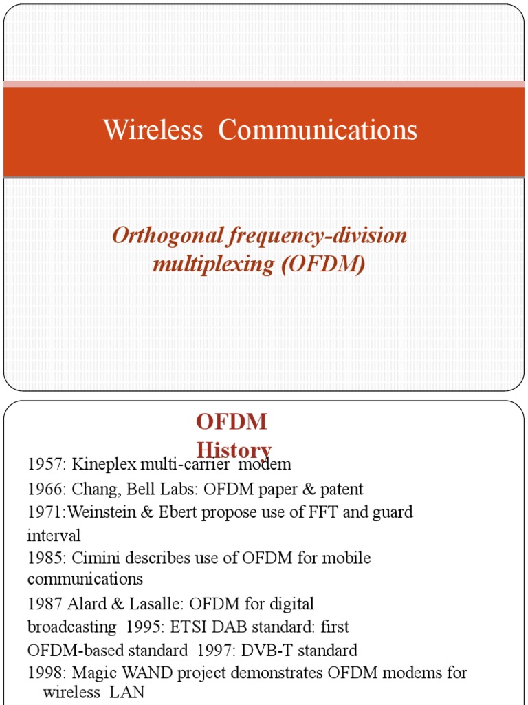 Wireless Communications Orthogonal Frequency Division Multiplexing Ofdm Descargar Gratis