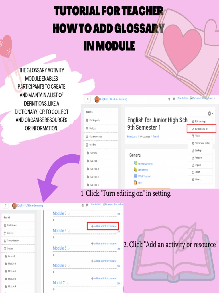 How To Add Glosary in Module | PDF