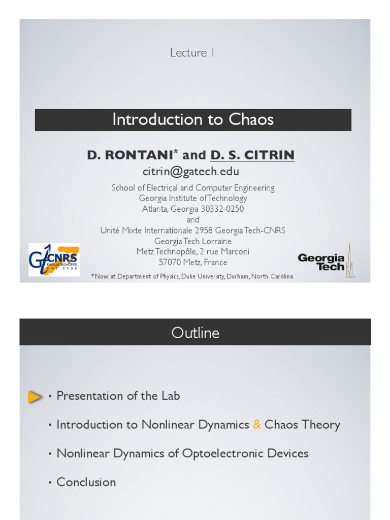 Introduction To Chaos | PDF | Chaos Theory | Dynamical System Introduction To Chaos | PDF | Chaos Theory | Dynamical System