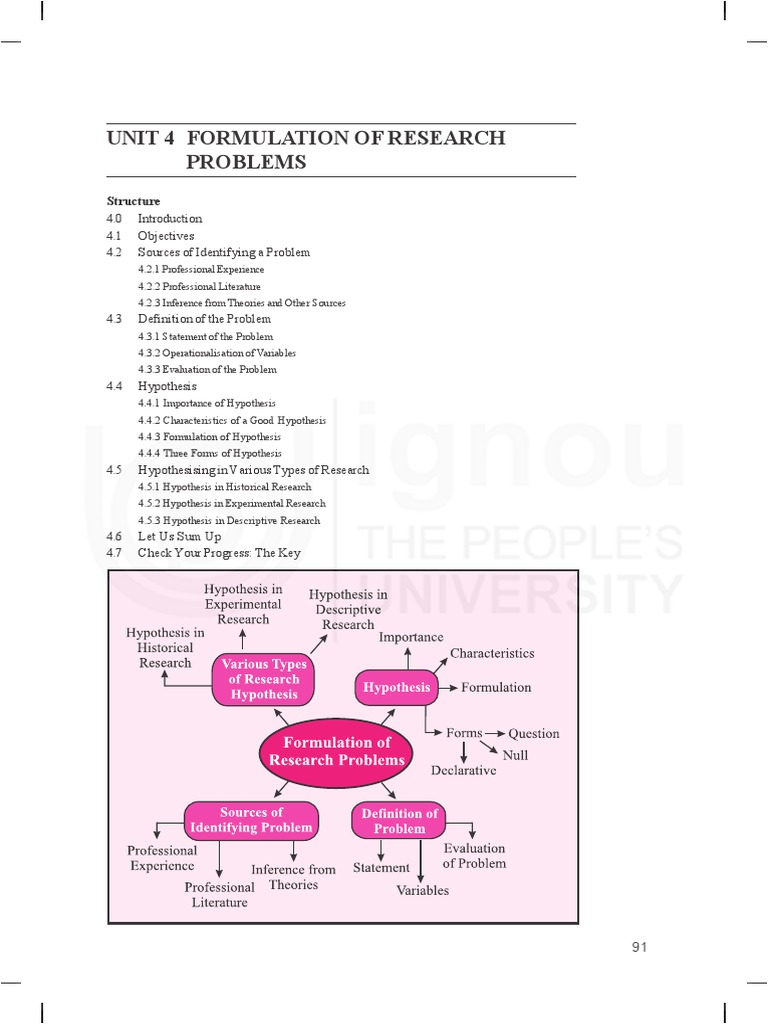 Formulation of Research Problems | PDF | Hypothesis | Null Hypothesis