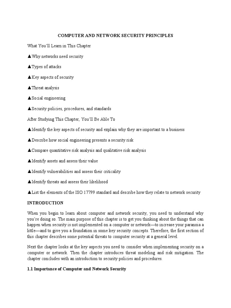 Computer and Network Security Principles | PDF | Vulnerability (Computing) | Threat (Computer)