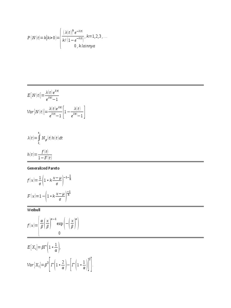 Statistical Analysis of Generalized Pareto and Weibull Distributions | PDF | Applied Mathematics ...