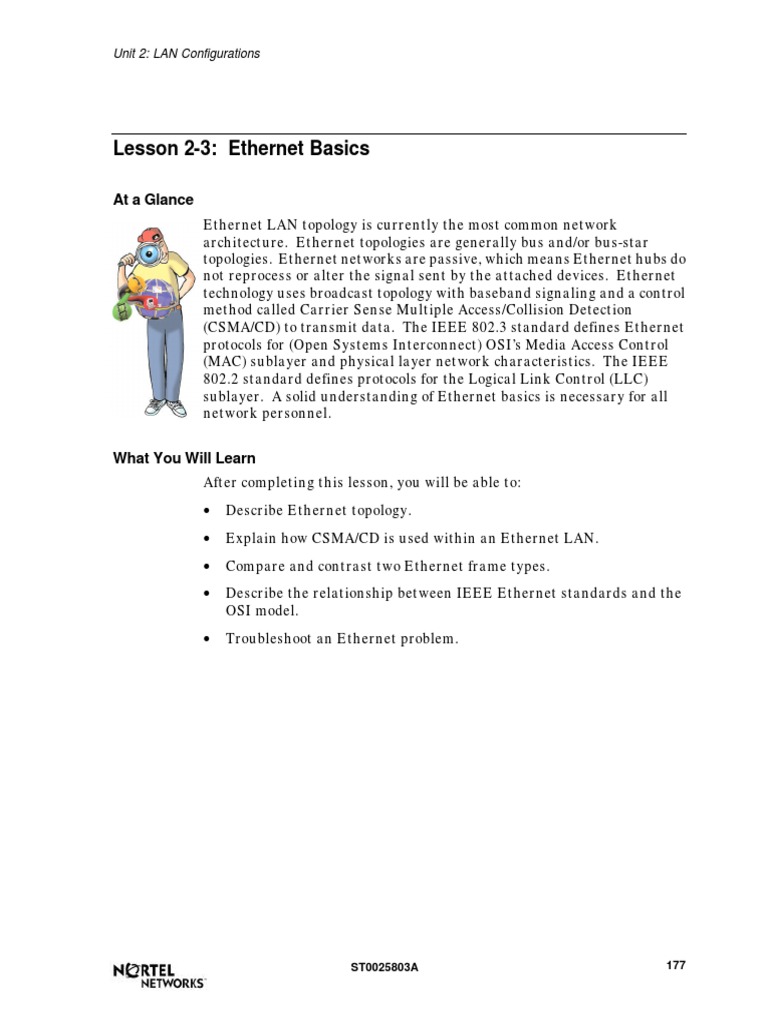 Lesson 2-3: Ethernet Basics: at A Glance | PDF | Ethernet | Computer Network
