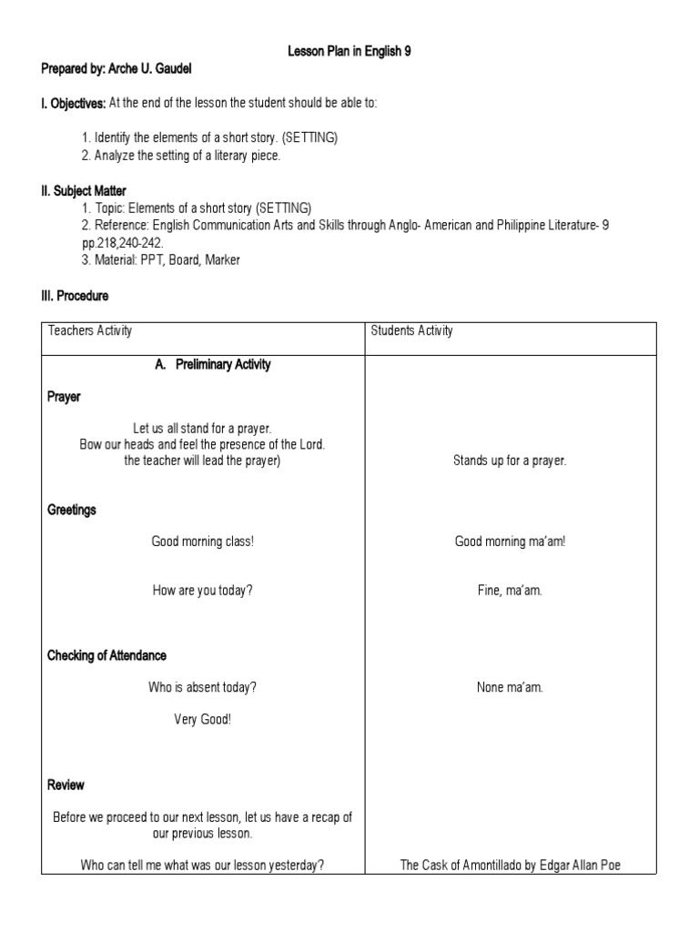 Exploring the Elements of Setting: A Lesson on Analyzing the Crucial ...