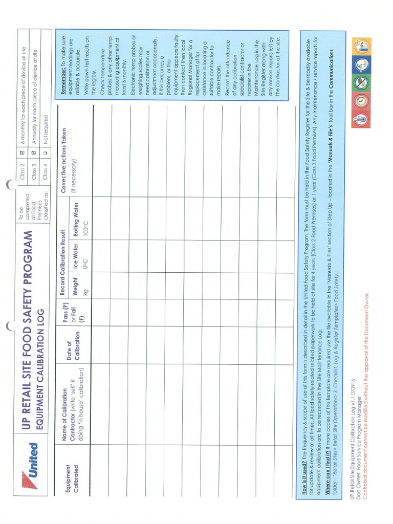 Equipment Calibration Log | PDF