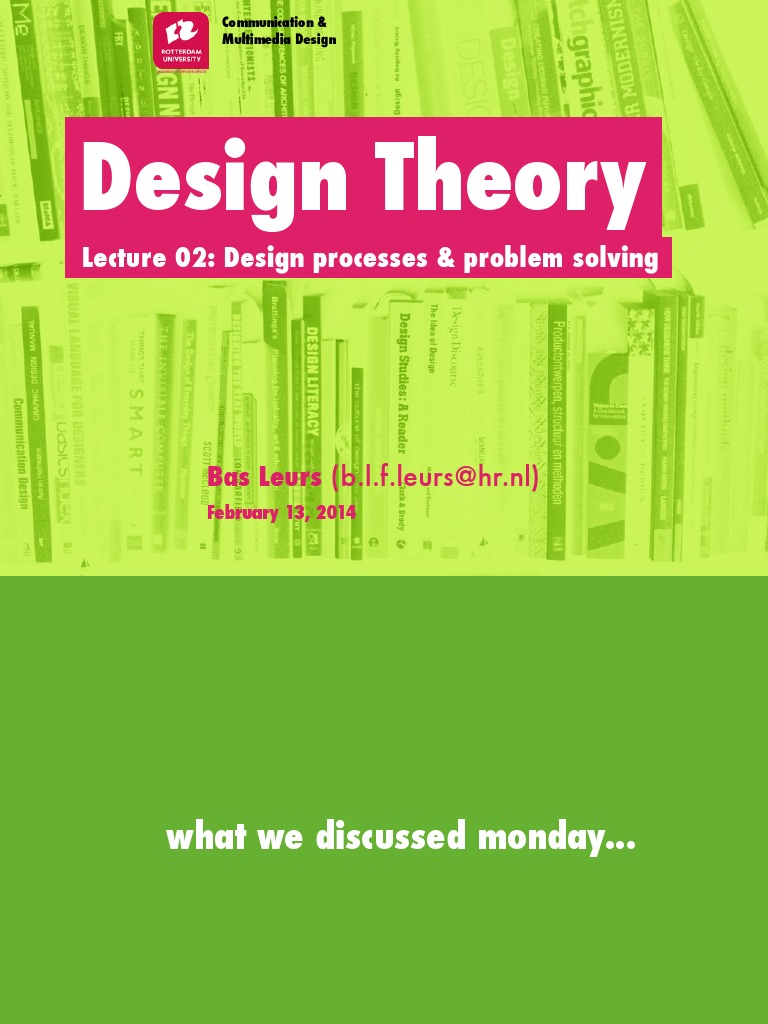 Design Theory: Lecture 02: Design Processes & Problem Solving | PDF | Design | Concept