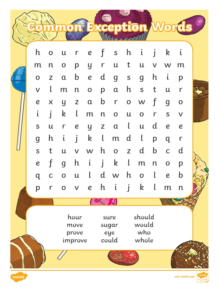 Common Exception Words 4 | PDF