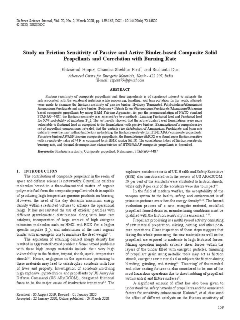 Active Binder | PDF | Differential Scanning Calorimetry | Rocket Propellant