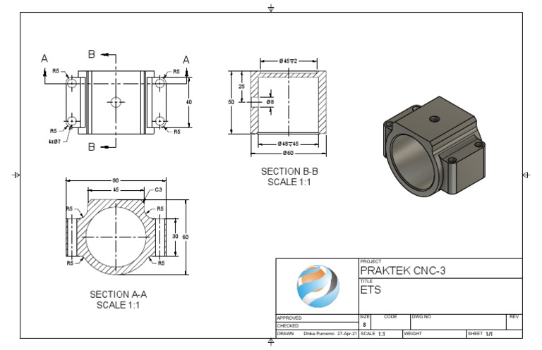 ETS-A (Detail Drawing) | PDF