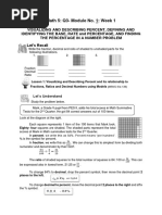 Learning Activity Sheet Mathematics 5 - PMDAS and GMDAS Rule | PDF | Bracket | Arithmetic