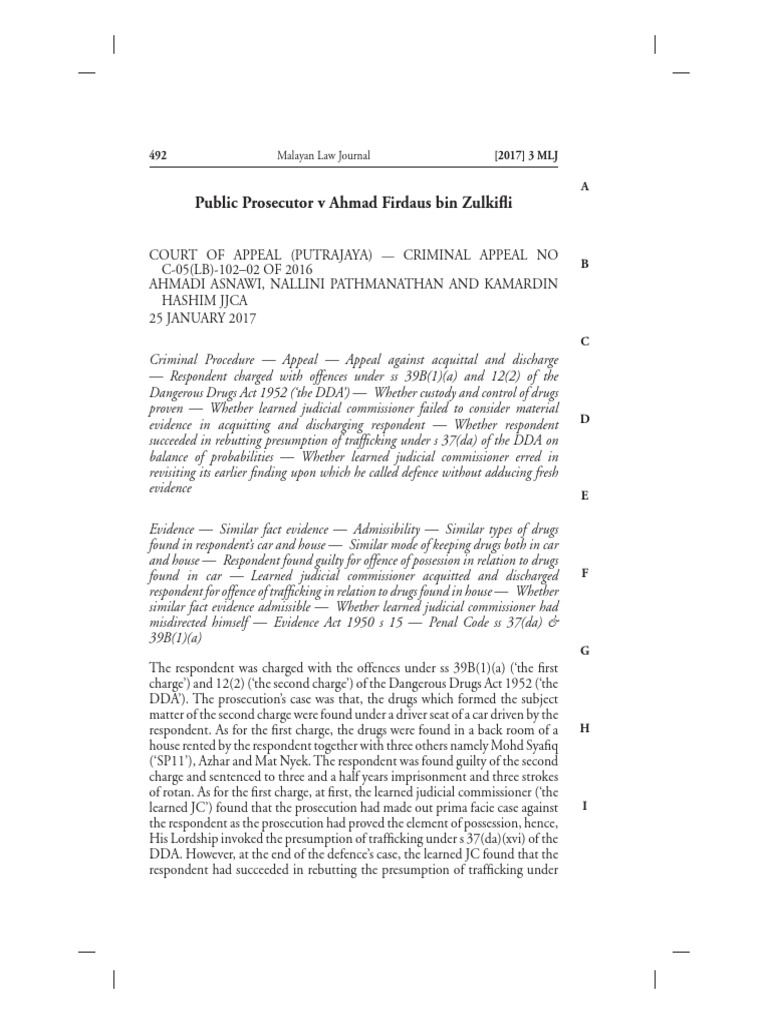 Public Prosecutor V Ahmad Firdaus Bin Zulkifli | PDF | Relevance (Law ...