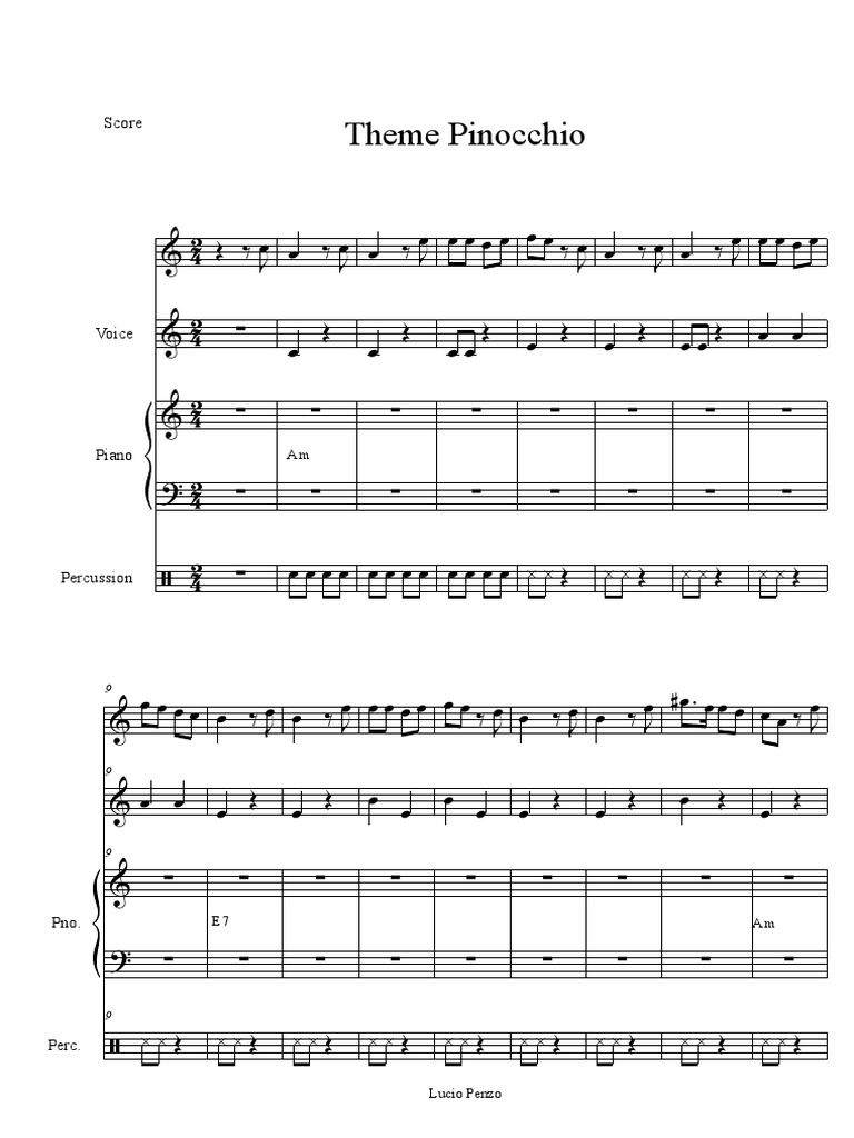 Pinocchio Theme - Score | PDF