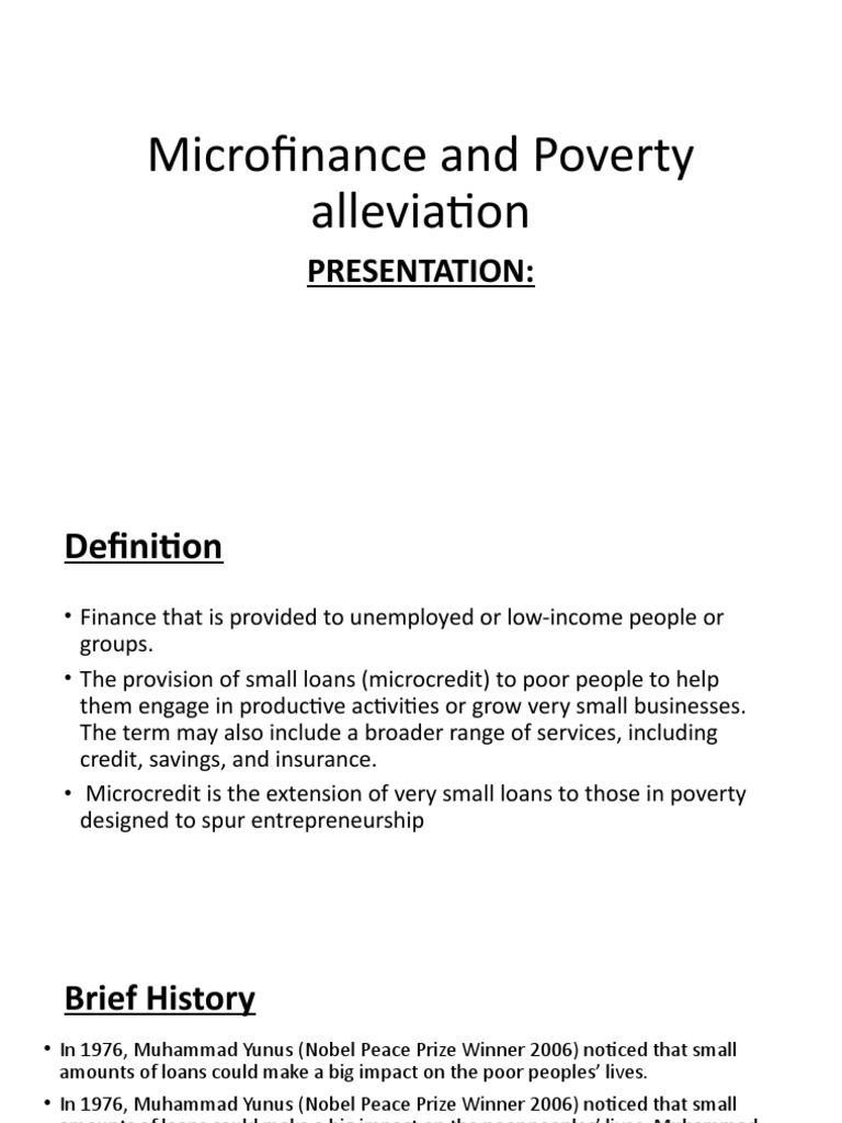 Microfinance and Poverty Alleviation | PDF | Microfinance | Grameen Bank