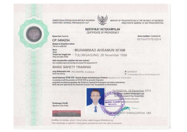 Sertifikat BST | PDF