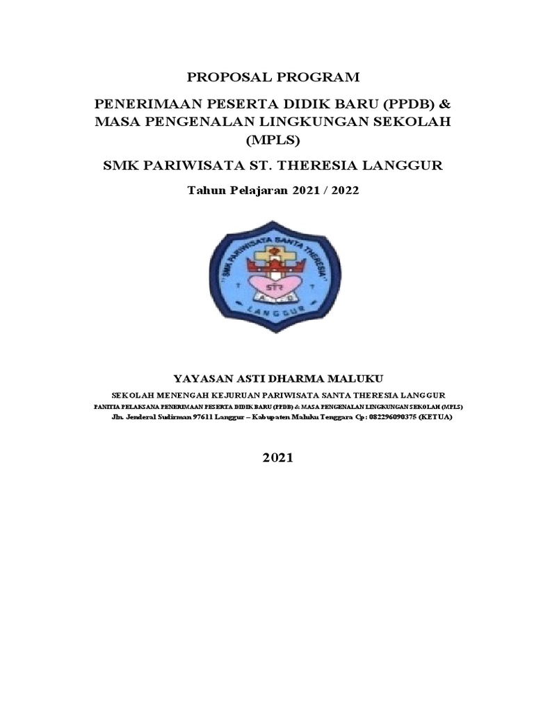 Contoh Proposal-Ppdb-2021 Fix | PDF