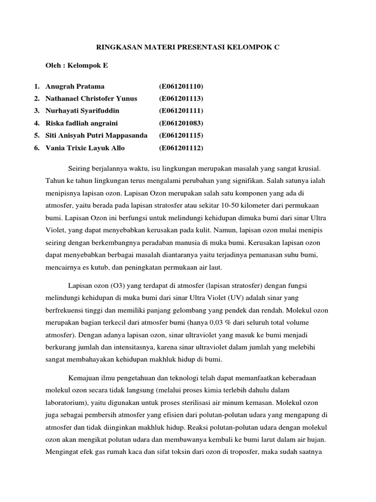 Kelompok E - Ringkasan Materi Presentasi Kelompok C Dan D | PDF