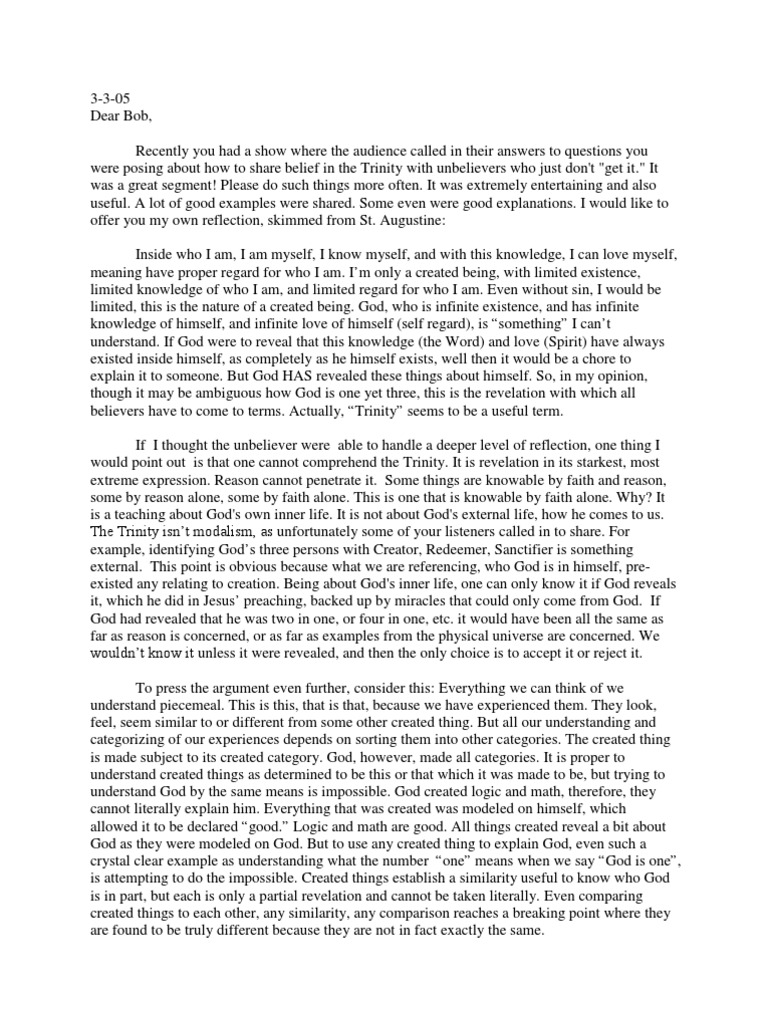 Catholic Belief in The Trinity - Understanding The Holy Trinity | PDF ...