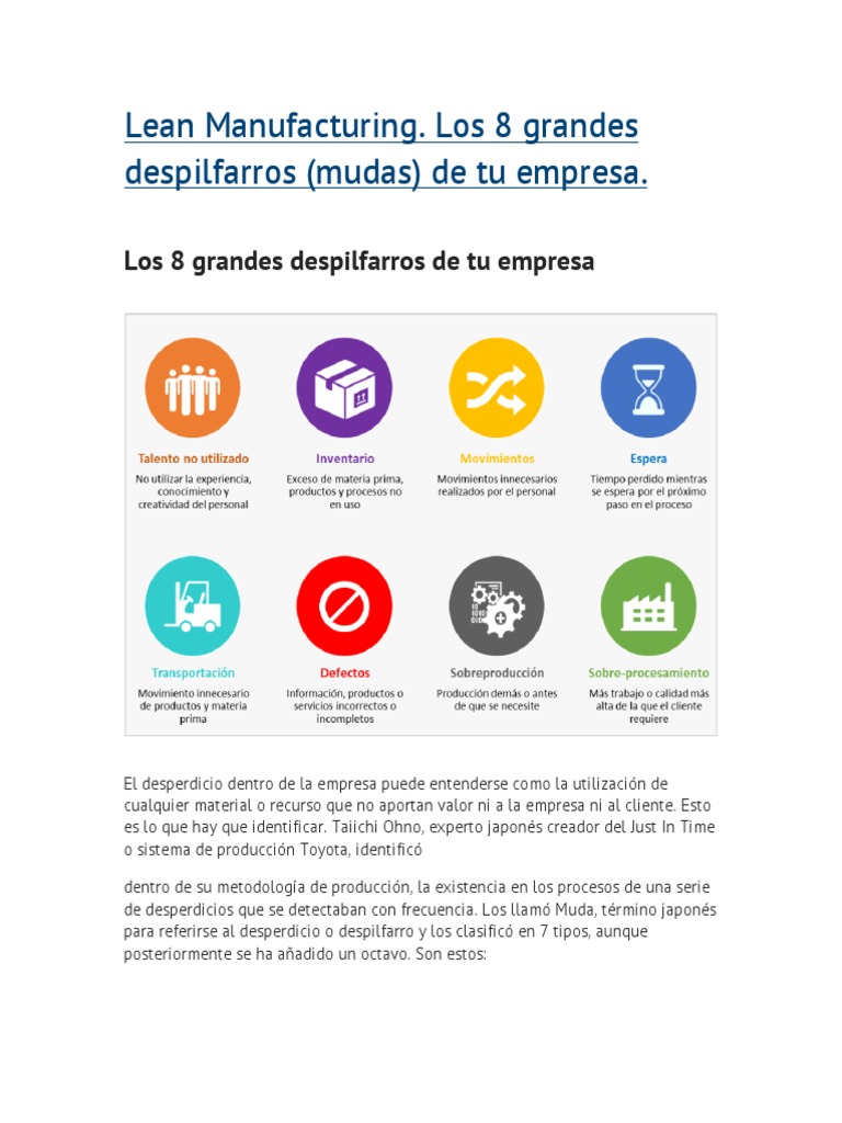 1.4.1 Los 8 Desperdicios Lean Manufacturing | PDF | Lean Manufacturing ...