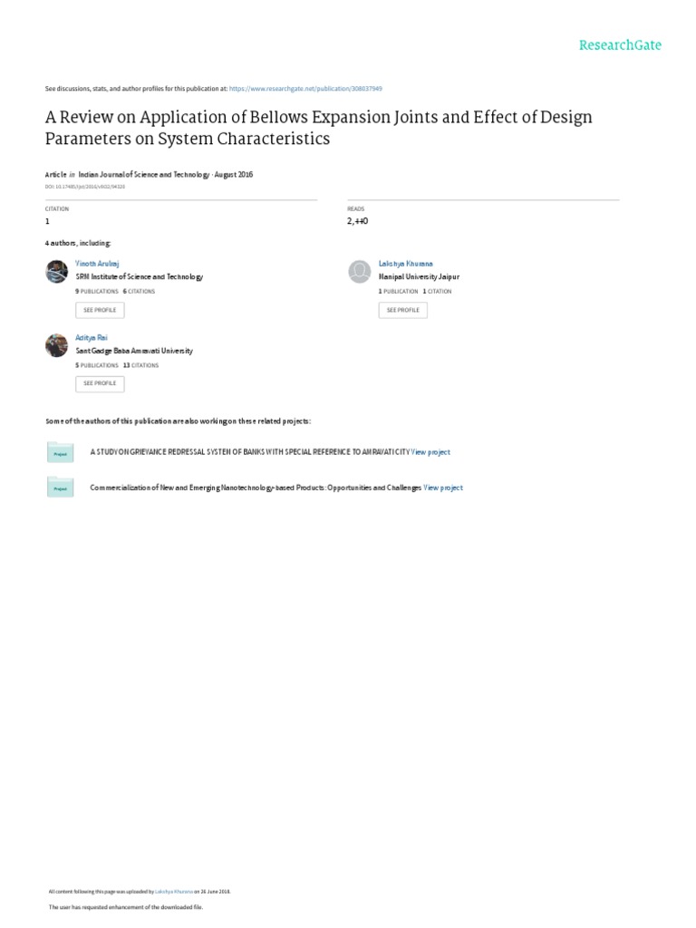 AReviewon Applicationof Bellows Expansion | PDF | Buckling ...