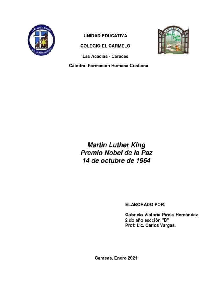 Biografía de Martin L King | PDF | Martin Luther King hijo. | Política ...